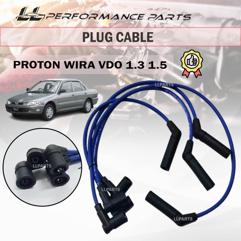 Proton Wira VDO 1.3 1.5 Spark Plug Cable Set Ignition Plug Wires Kabel ...