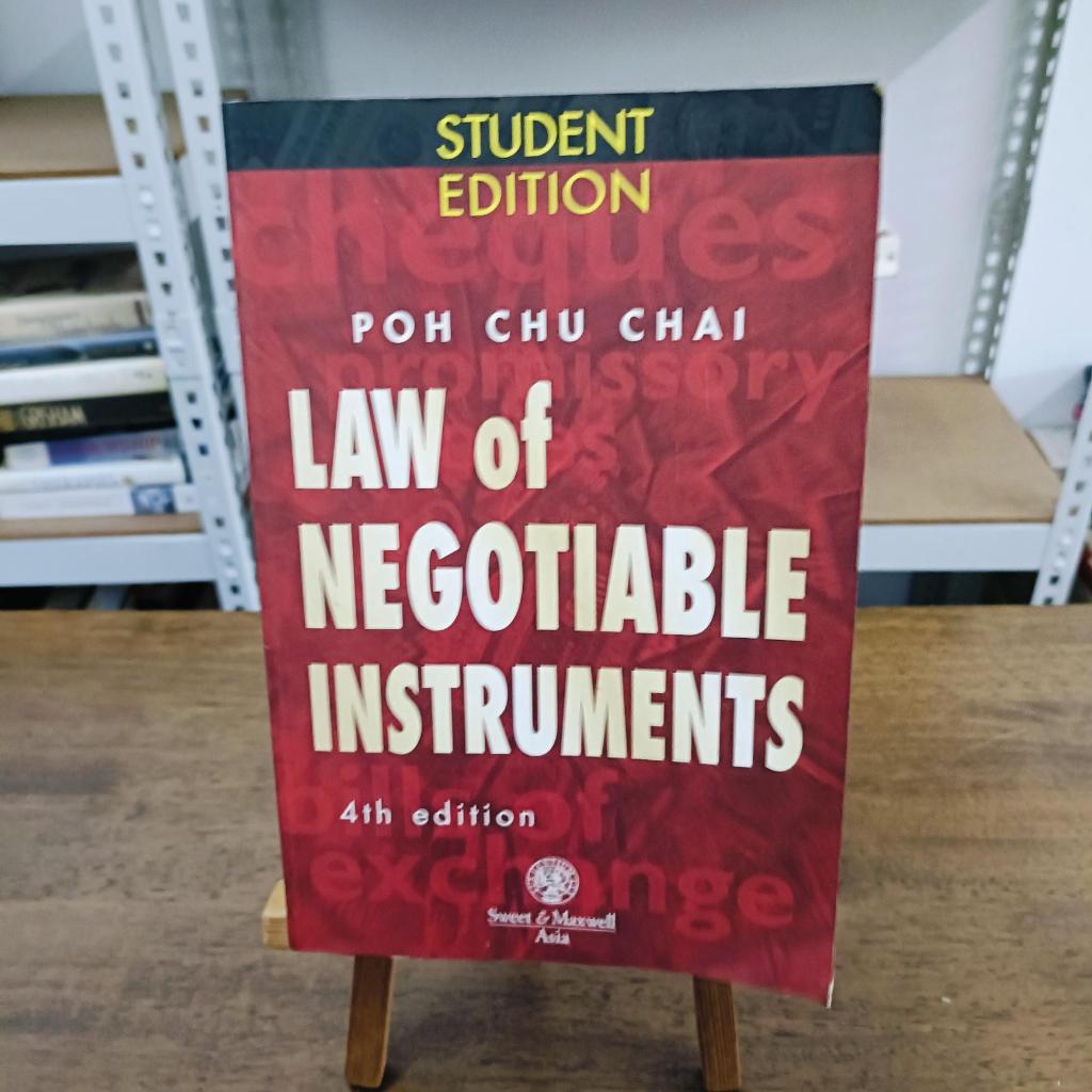 Law of Negotiable Instruments Dr Poh Chu Chai | Shopee Malaysia