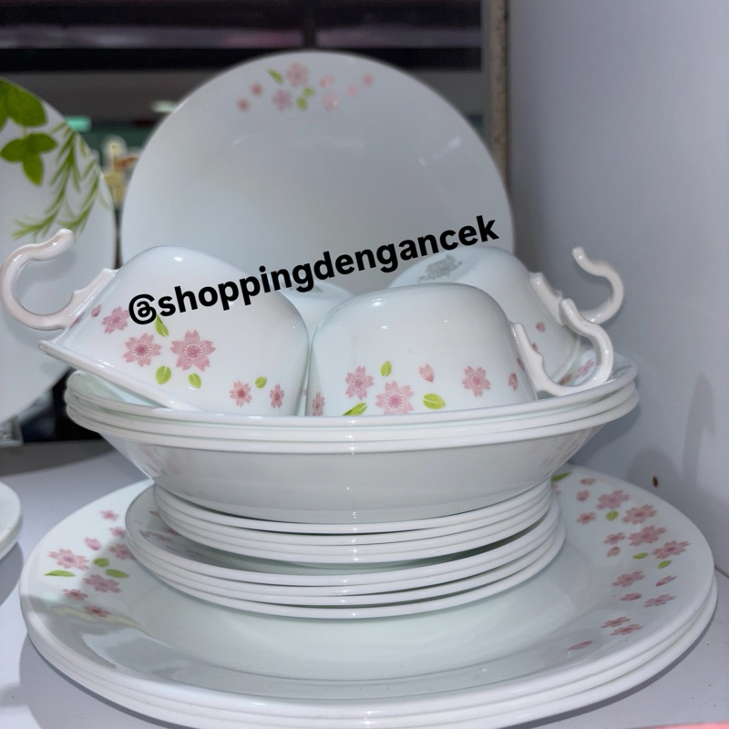 DINNER SET CORELLE SAKURA 100% ORIGINAL | Shopee Malaysia