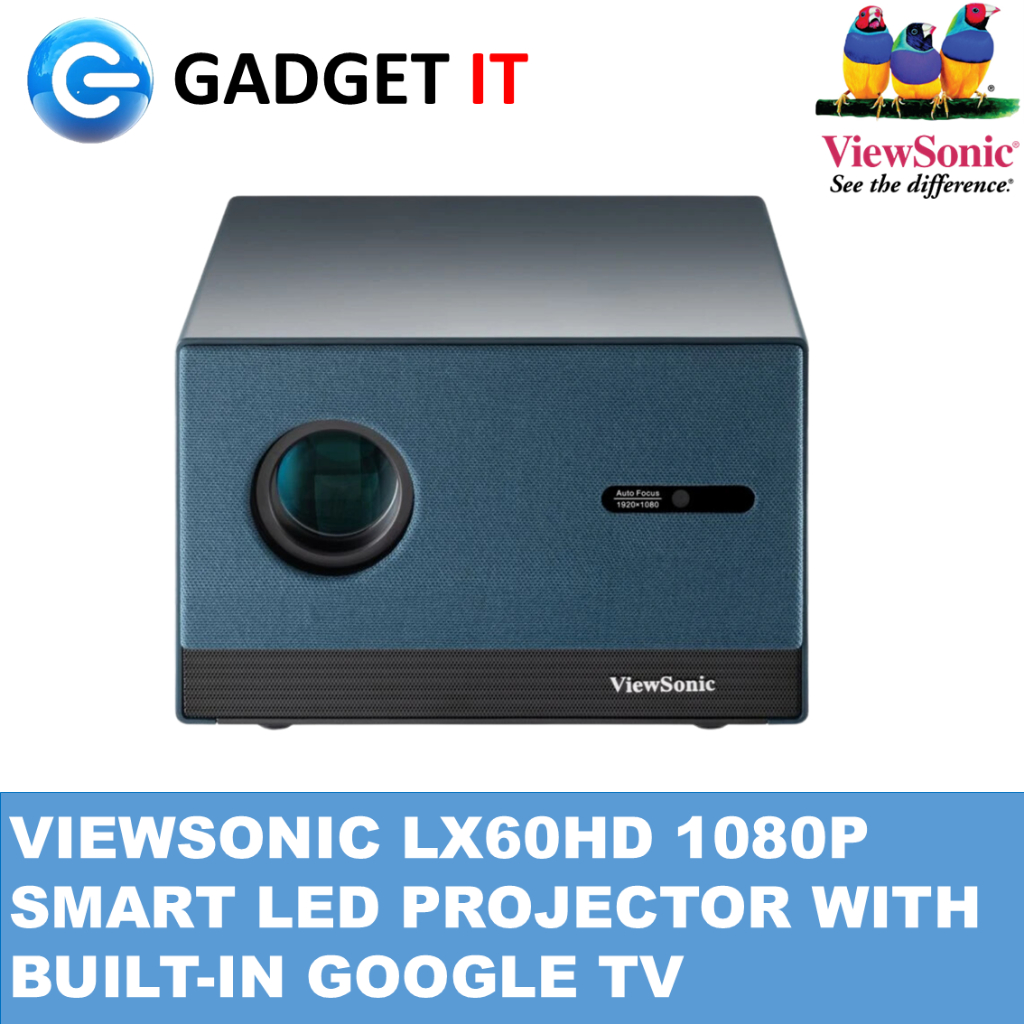 VIEWSONIC LX60HD 1080P SMART LED PROJECTOR WITH BUILT-IN GOOGLE TV ...