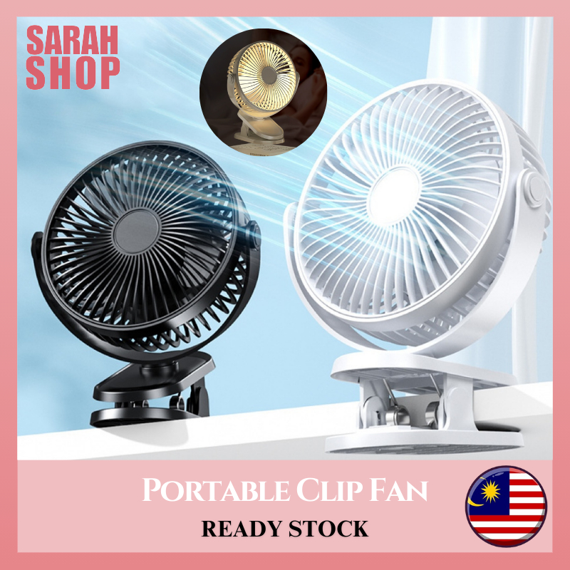 15000mAh Rechargeable Mini Fan Clip Fan with LED Digital Hanging Fan ...