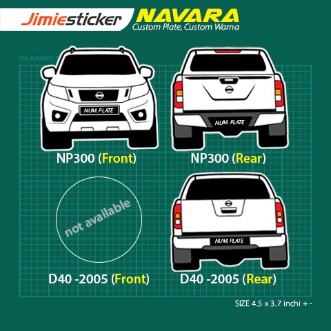 Sticker Kereta Nissan Navara, Sticker Belakang Navara, Custom Sticker ...