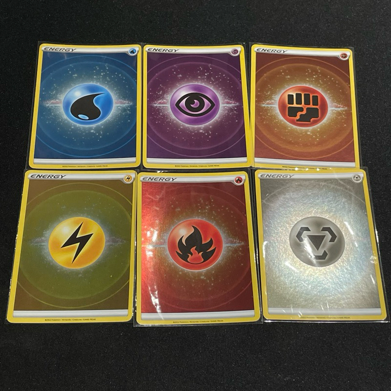 Pokemom Trading Card Game TCG: Energy Card Foil - Water, Figting ...