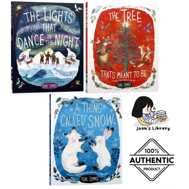 Yuval Zommer 3 books The lights that dance in the night The tree that's ...