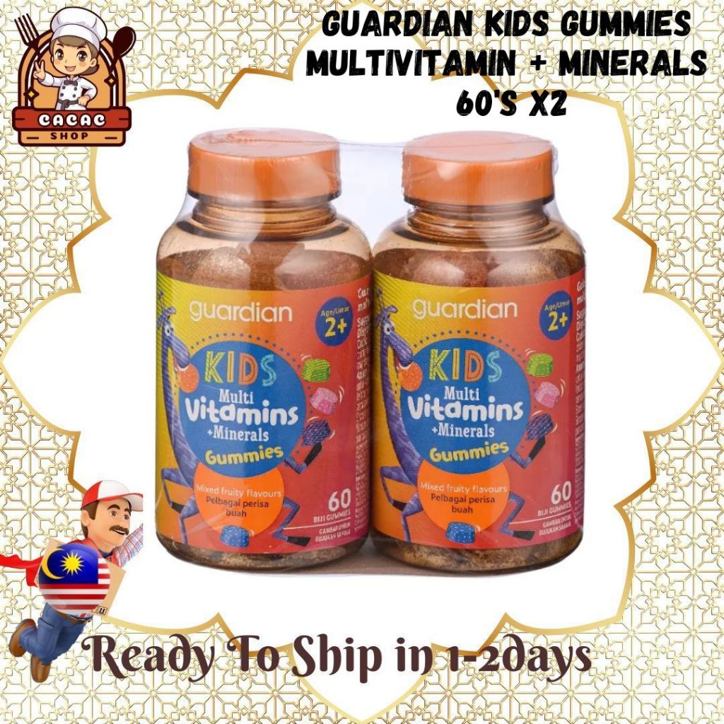 Guardian Kids Gummies Multivitamin + Minerals 60's X2 | Shopee Malaysia