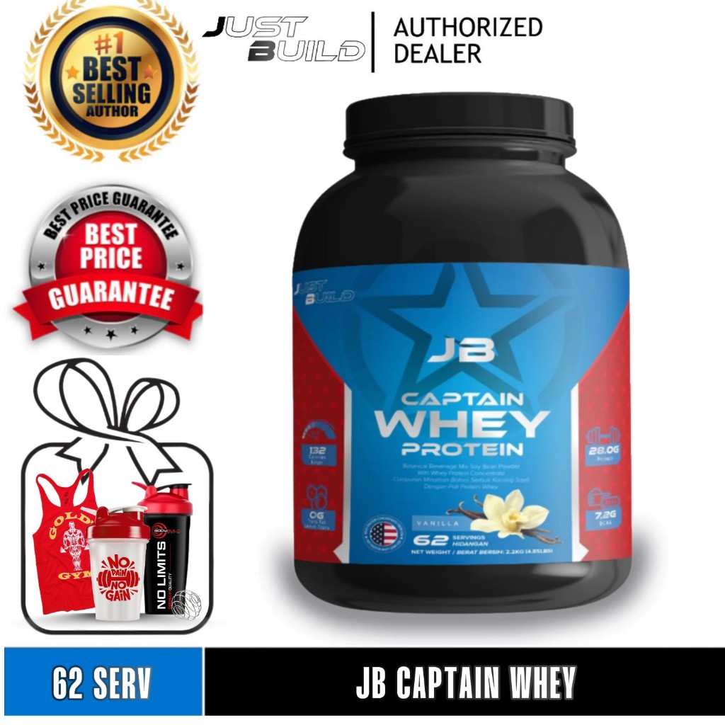 Just Build Captain Whey Protein 5lbs - Whey Protein Concentrate from USA Original 100% | Shopee ...