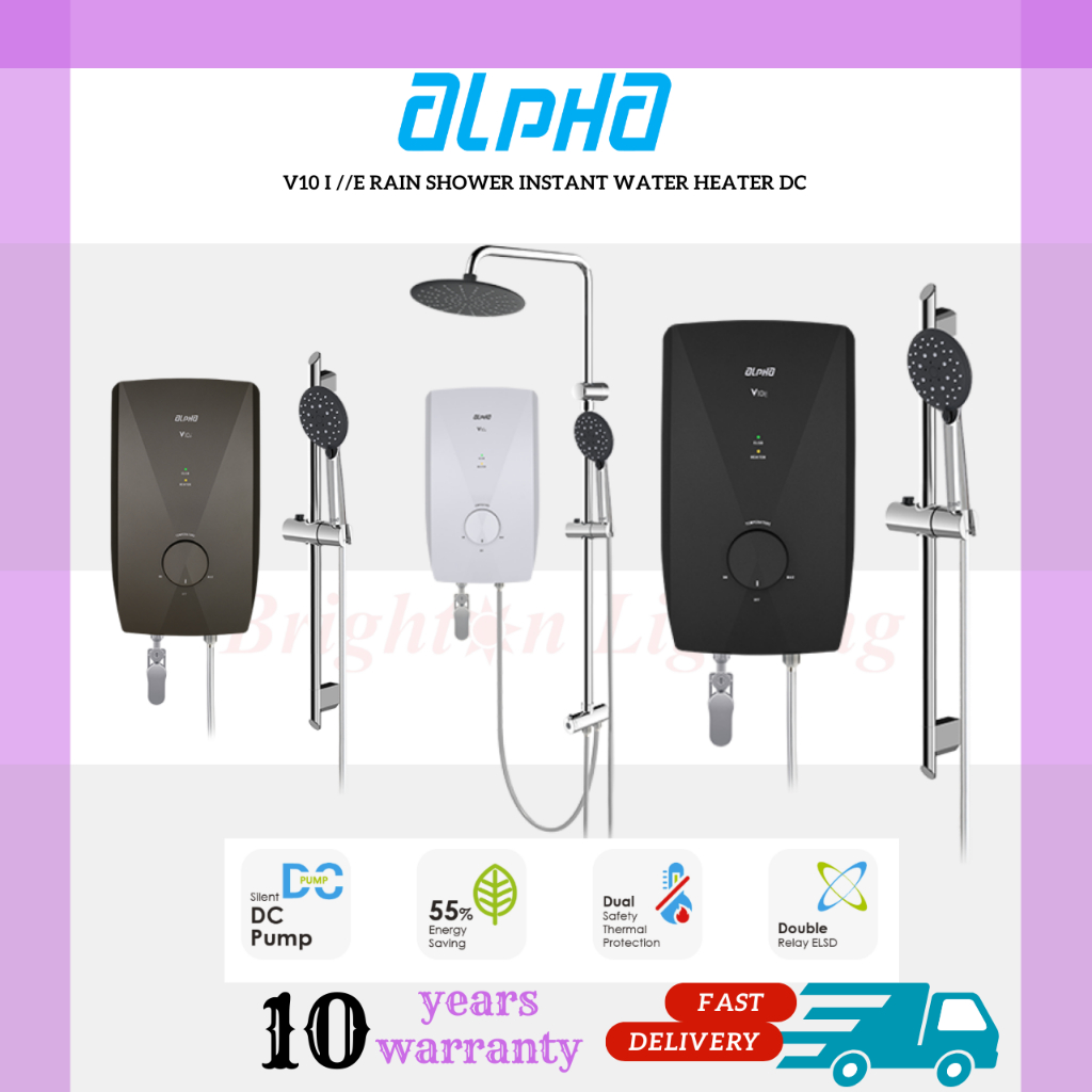 ALPHA V10 i/e rainshower Instant Water Heater DC Pump | Shopee Malaysia