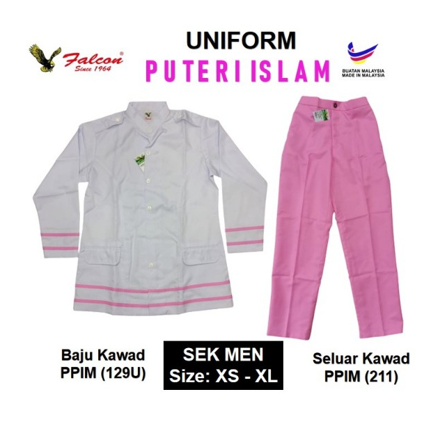 Baju Uniform Puteri Islam | Seluar Kawad PPIM - Saiz Sekolah Menengah ...
