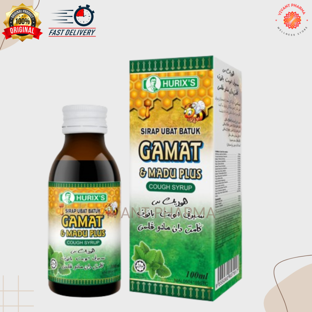 Hurix's Sirap Ubat Batuk Gamat & Madu Plus 100ml | Shopee Malaysia
