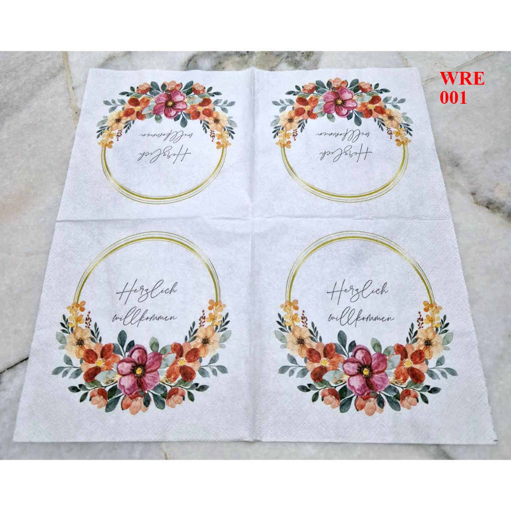 TISSUE / NAPKIN Paper for Art & Craft - WREATH Design | Shopee Malaysia