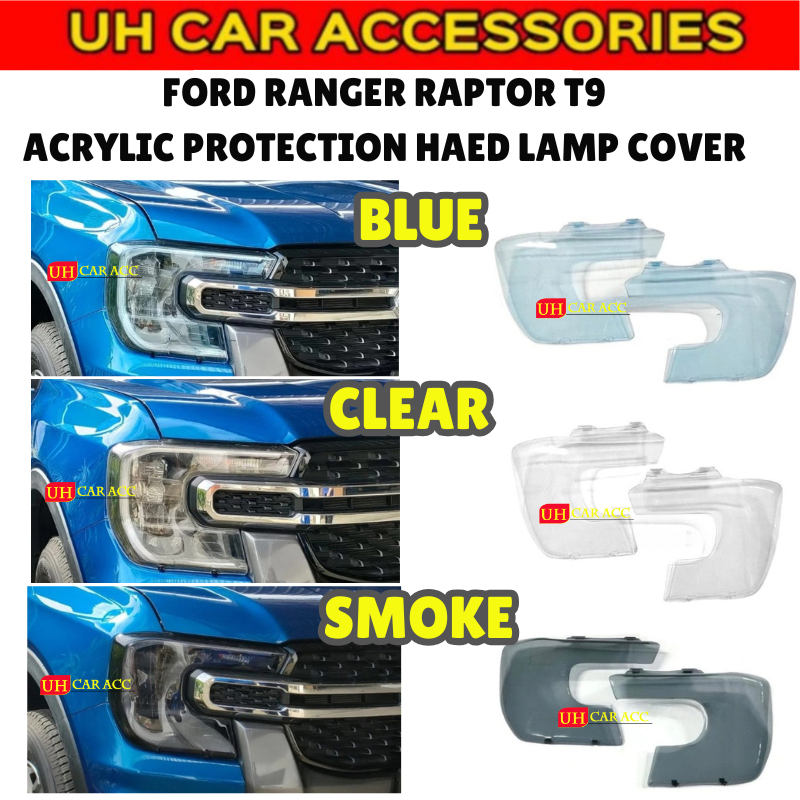 NEXT GEN FORD RANGER RAPTOR T9 ACRYLIC PROTECTION HEADLIGHT HAED LAMP ...