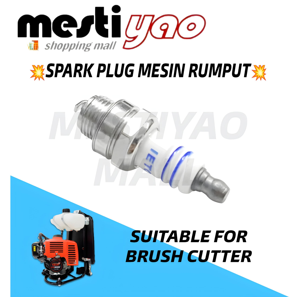 (1 PCS) SPARK PLUG ENJIN MESIN RUMPUT/BRUSH CUTTER/HAND BLOWER/CHAINSAW ...