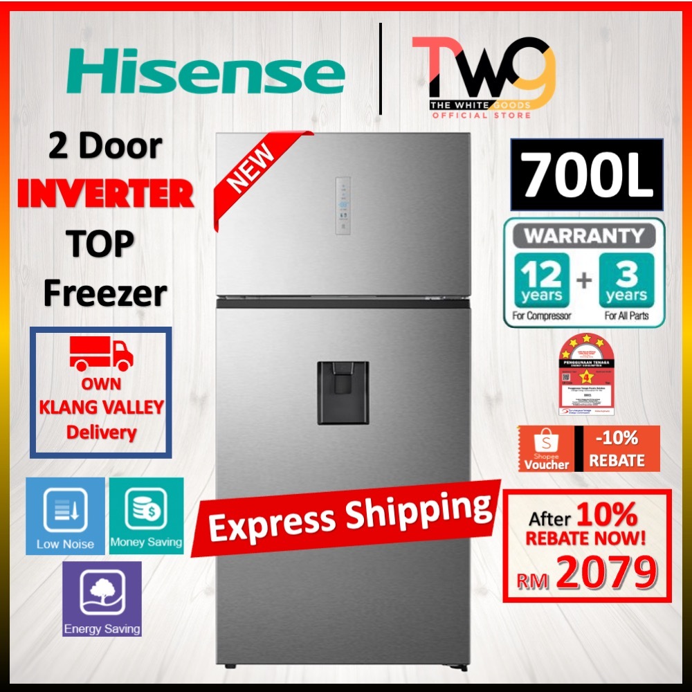 [FREE SHIPPING] Hisense 700L 2 Door Inverter Refrigerator Fridge Auto ...