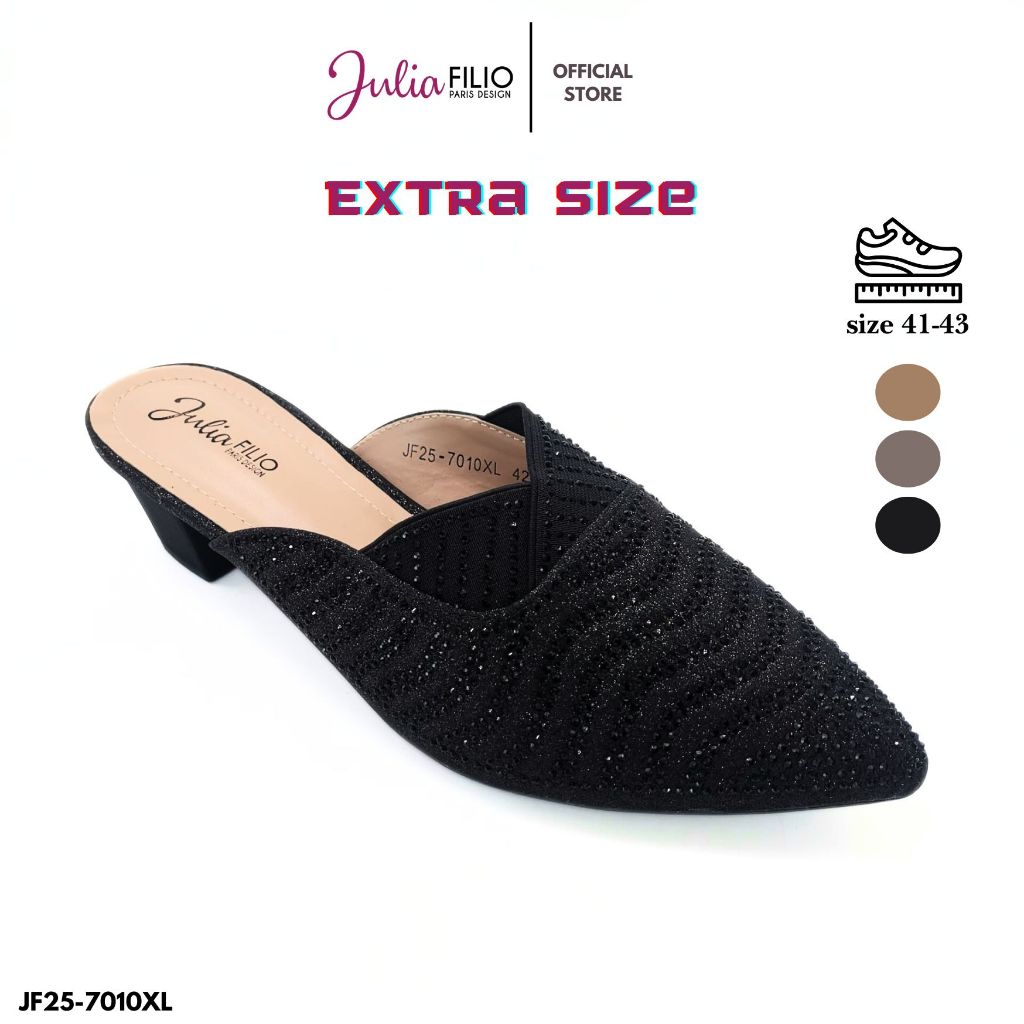 EXTRA BIG SIZE JULIA FILIO Ladies Fashion Heels Shoes BLING Shoes (JF25 ...