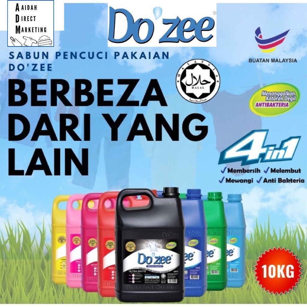 Dozee Sabun Basuh Baju Halal Do'zee Pencuci Baju Pakaian 3 in 1 ...