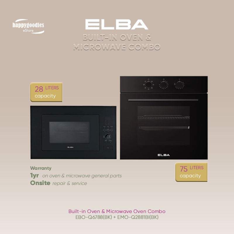 Elba Built-in Oven & Built-in Microwave Oven Combo Set | Shopee Malaysia