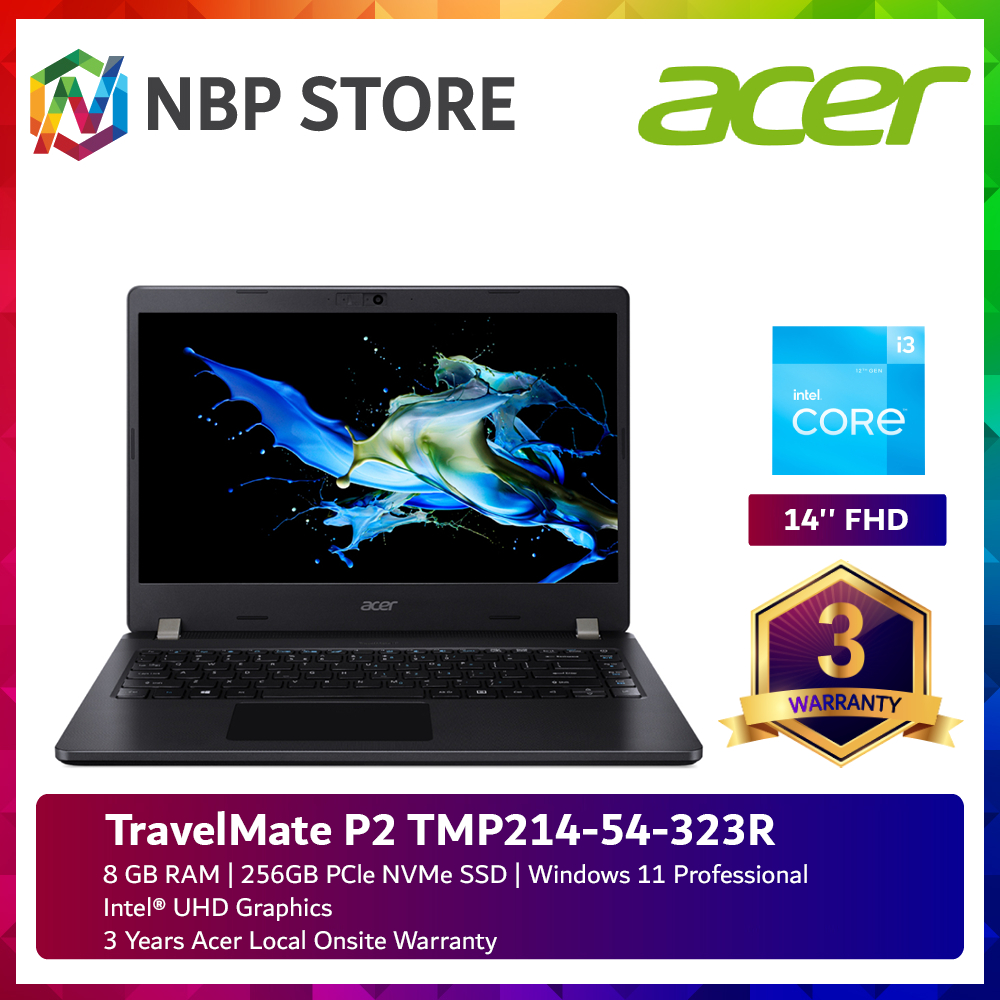 Acer TravelMate P2 TMP214-54-323R 14'' FHD Laptop Black | Shopee Malaysia