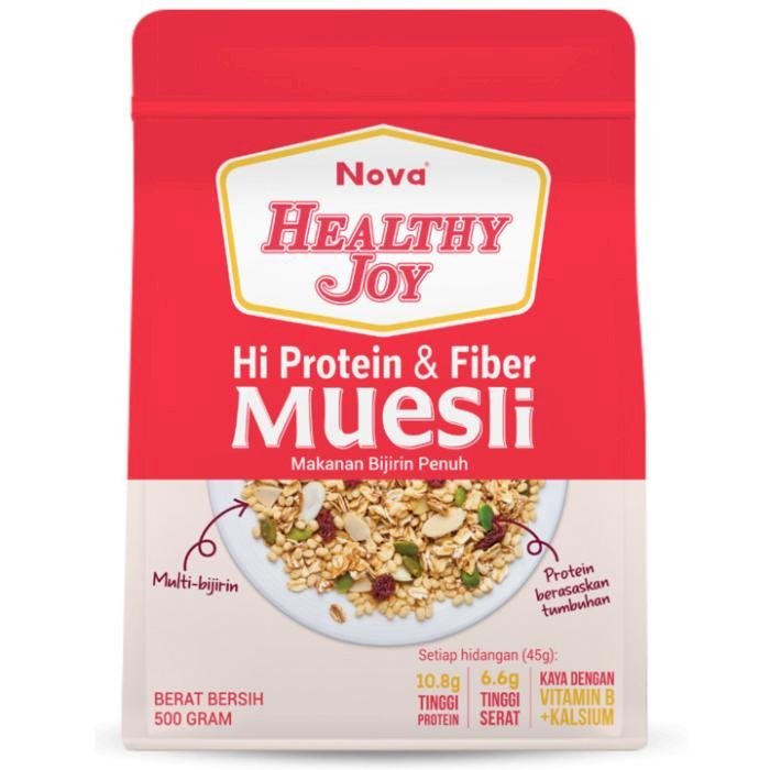 HEALTHY JOY HI PROTEIN & FIBER MUESLI (500g) | Shopee Malaysia