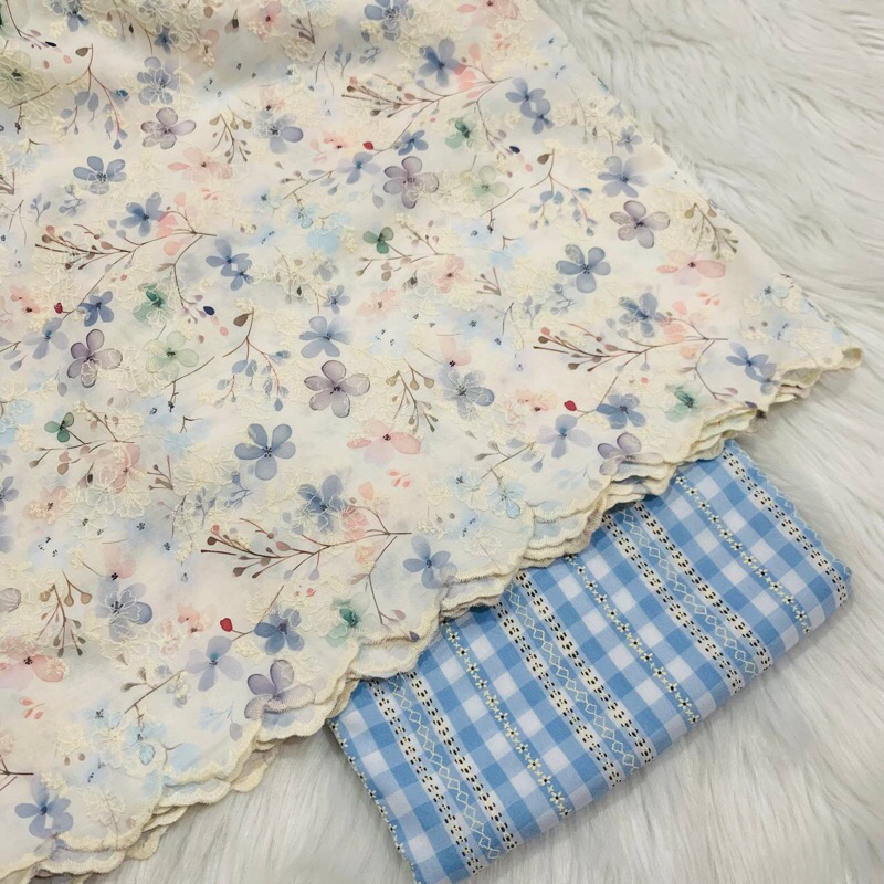 SET KAIN PASANG COTTON EMBROIDERY SULAM SET MIX AND MATCH (2M + 2M ...