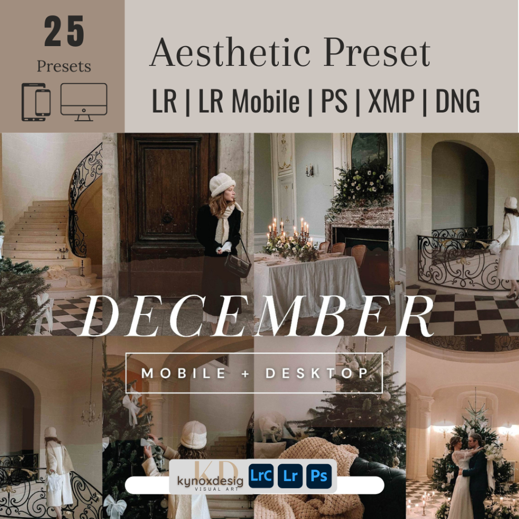 [Lightroom Preset] Aesthetic Preset - December for LR/LR(mobile)/PS ...
