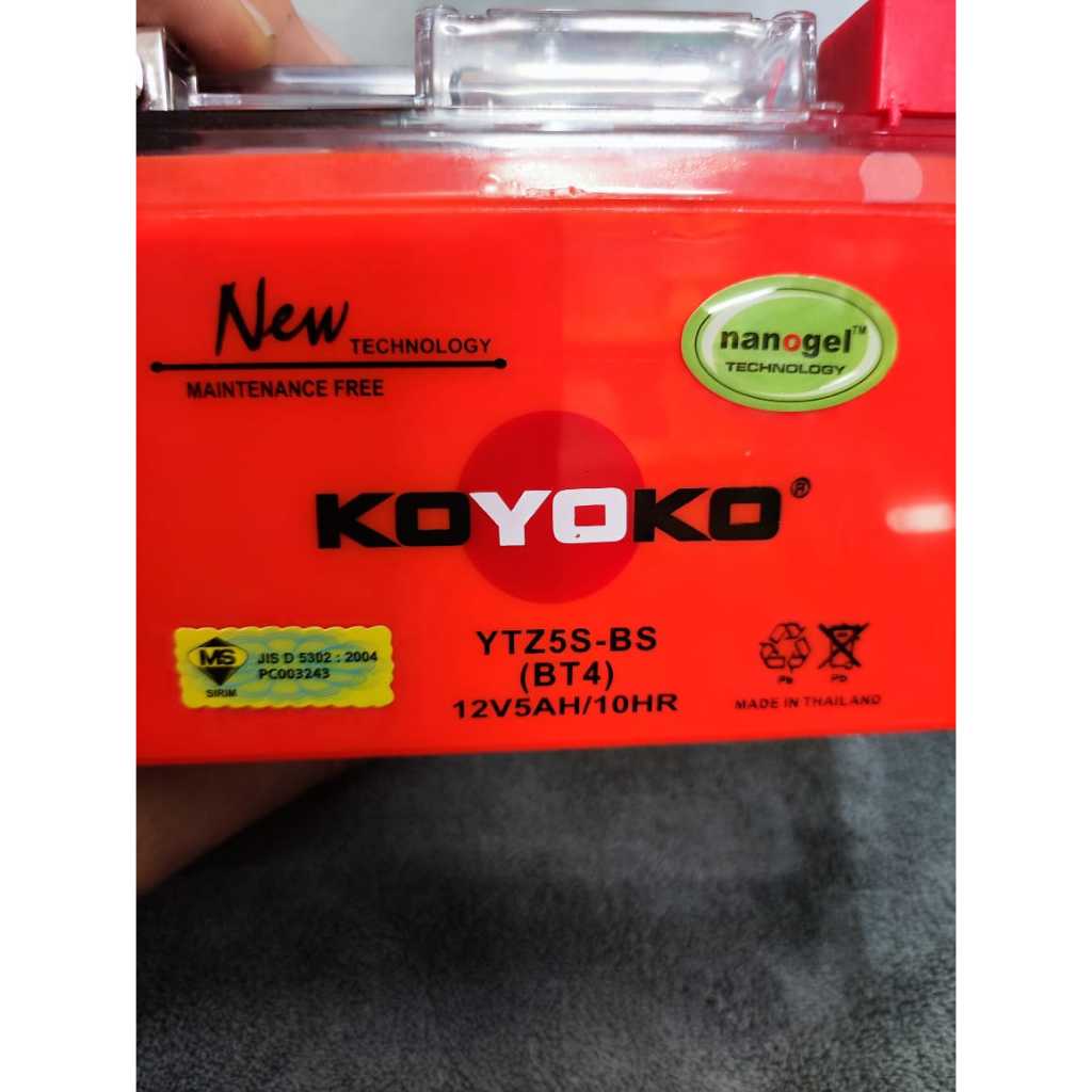 BATTERY YTZ5S KOYOKO GEL KOYOKO OREN 100% ORIGINAL 135LC V2-V8 Y15ZR ...