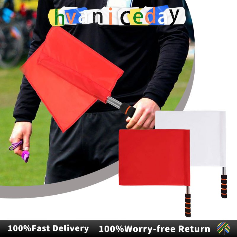 Track Referee Flag with Cotton Sponge Grip Handle Field Signal Flag ...