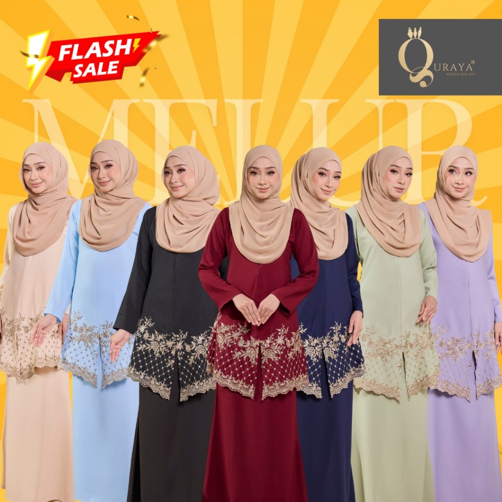 BAJU KURUNG WANITA SET MUSLIMAH SULAM MELUR PLUSSIZE S-6XL by QURAYA - READY STOCK, BAJU RAYA ...