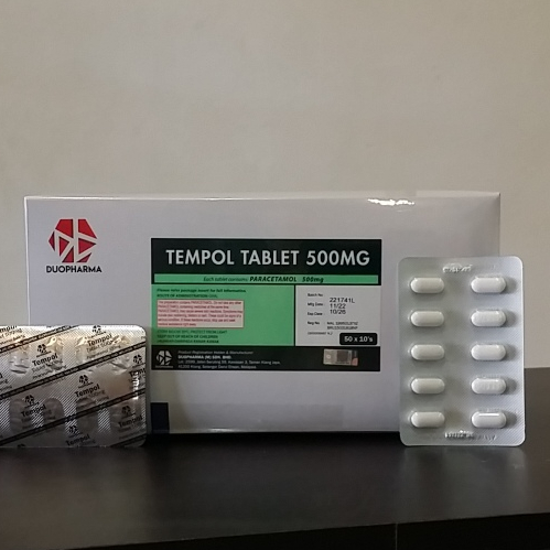 DuoPharma TEMPOL TABLET 500MG (Paracetamol For Pain & Fever) Exp10/2026 ...