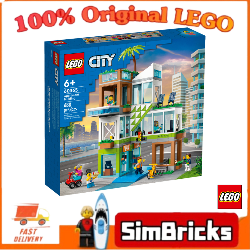 (SimBricks) Lego 60365 City Apartment Building | Shopee Malaysia