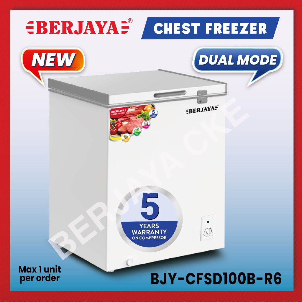 (130 LITRE) Berjaya Premium Dual Chest Chiller & Freezer BJY-CFSD100B ...