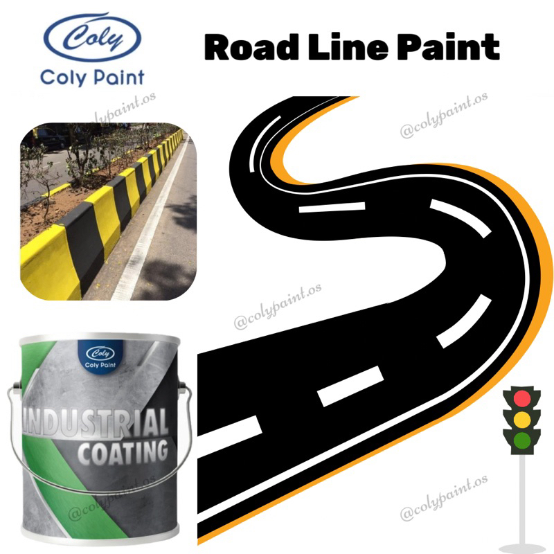 COLY Road Line Paint , Cat Jalan Raya , Road Marking Paint 1L//5L ...