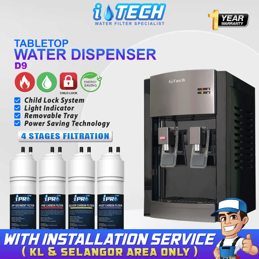 [FREE INSTALL] I-TECH Water Dispenser Tabletop Hot & Ambient Purifier ...