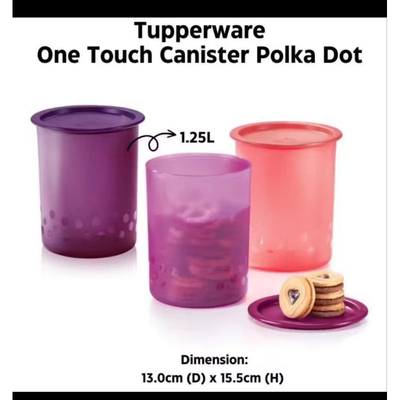TUPPERWARE ONE TOUCH 1.25L ( 1 piece) | Shopee Malaysia
