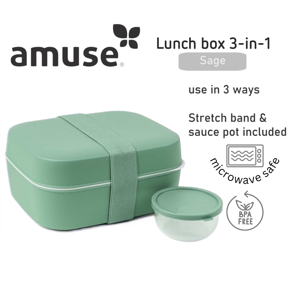 Amuse Lunch box 3 in 1 EveryDay Lunch Box [Made In Belgium] with ...