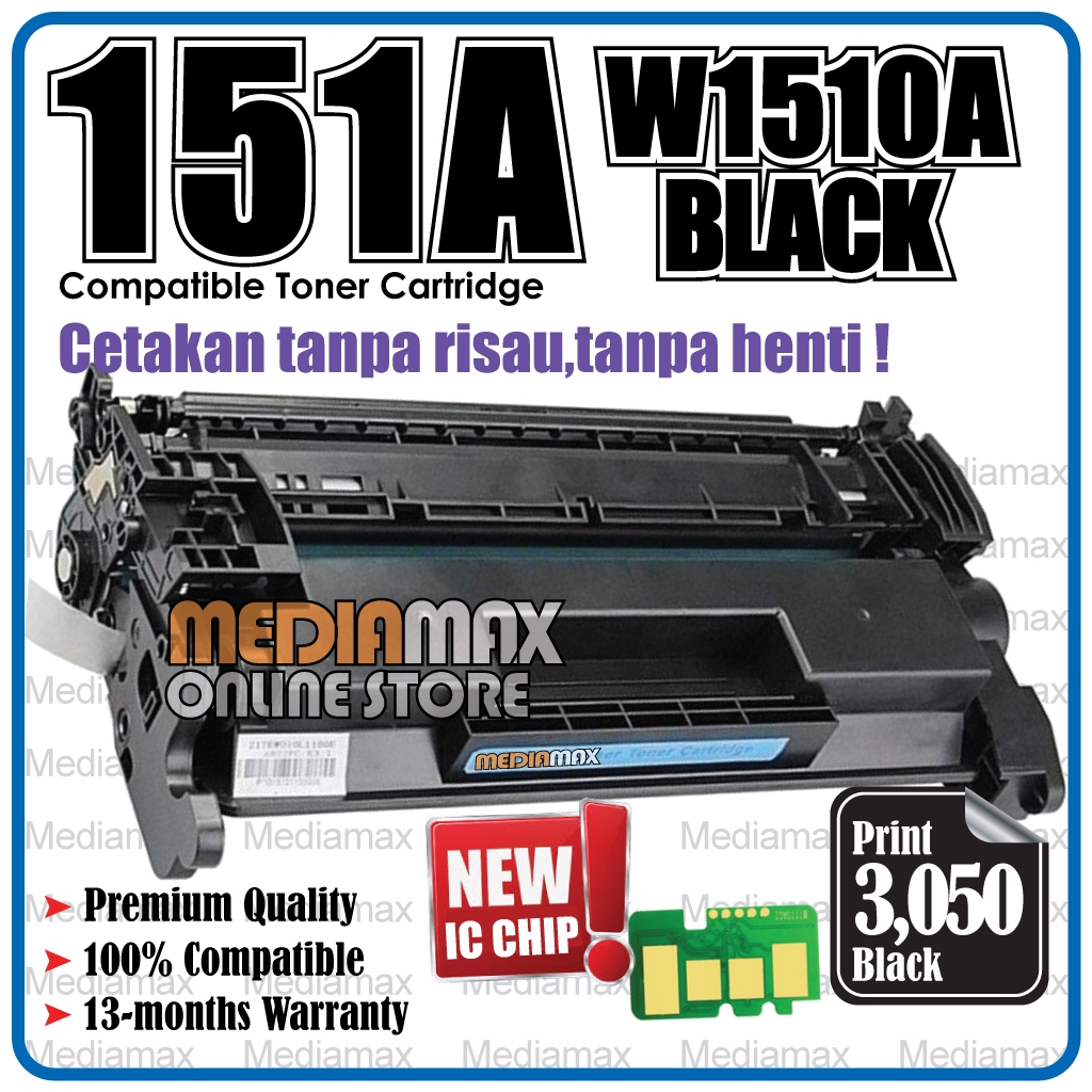 💥WITH CHIP💥 Compatible to HP 151A W1510A W1510X 151X 4003dw Laserjet ...