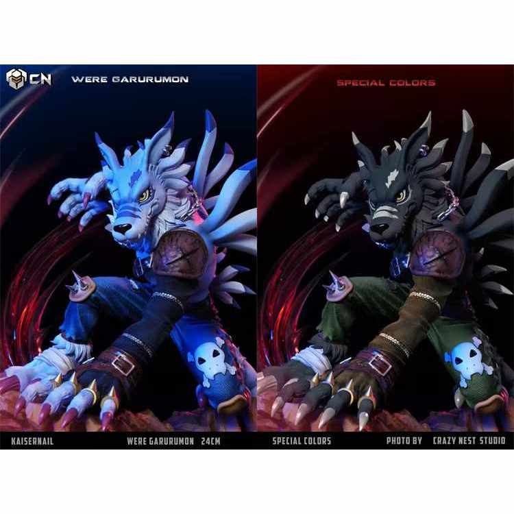 Crazy Nest Studio - WereGarurumon Digimon Resin Statue GK Anime Figure ...