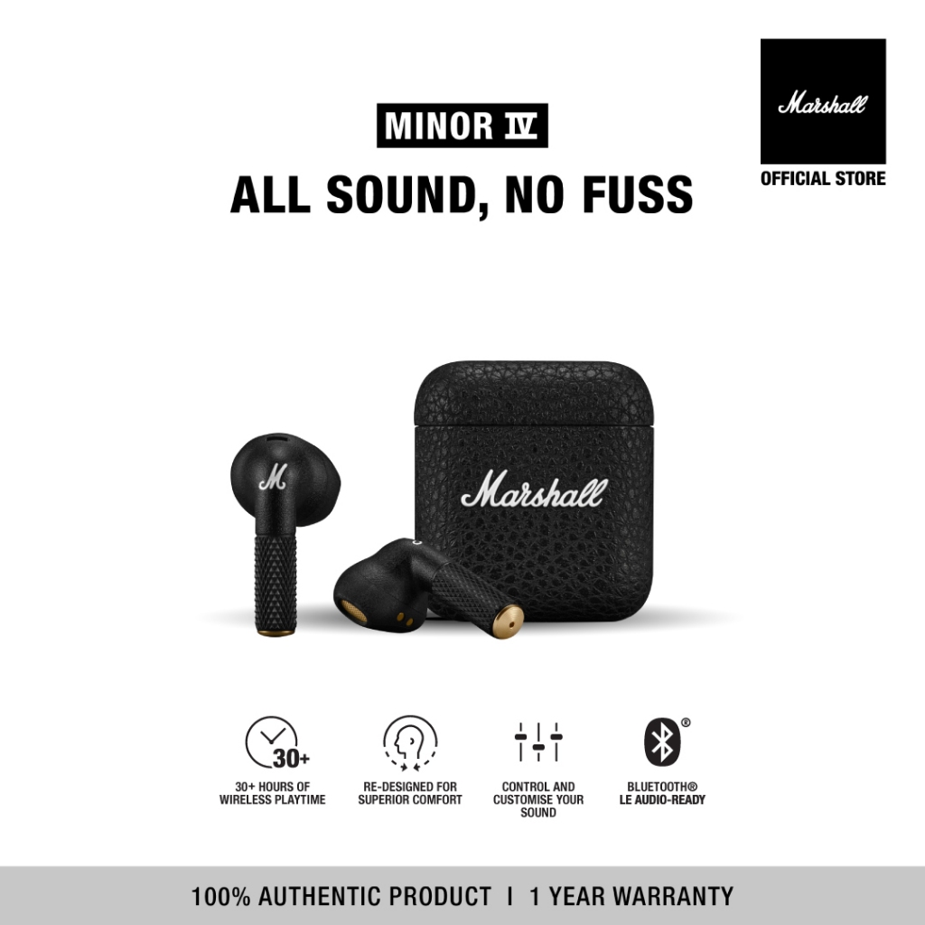 [OFFICIAL] MARSHALL MINOR IV WIRELESS BLUETOOTH EARBUDS BLACK ...