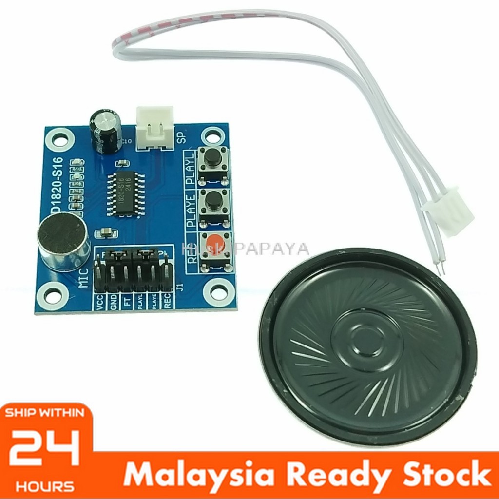 [BEST] ISD1820 Voice Recording Module with Loudspeaker |A24 | Shopee ...