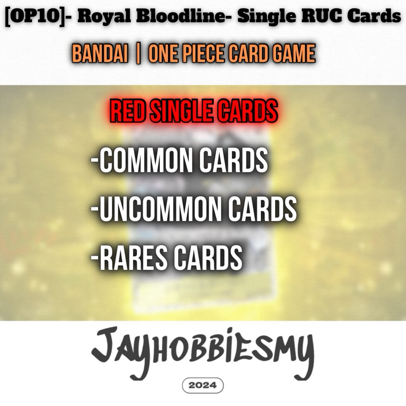 Bandai One Piece TCG [OP10 Royal Blood] RED RUC Single Cards (Rare ...