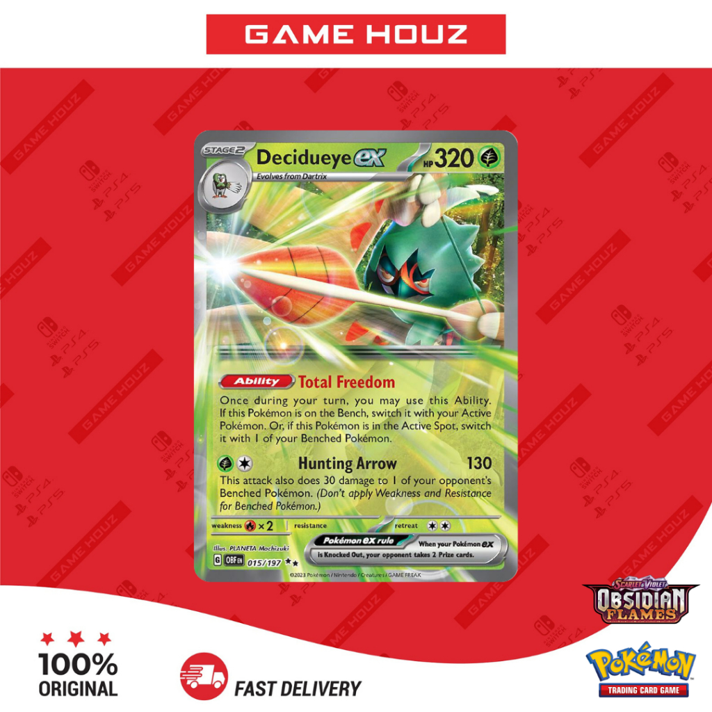 (PTCG) Decidueye ex (015/197) [SV03-Scarlet & Violet Obsidian Flames] | Shopee Malaysia