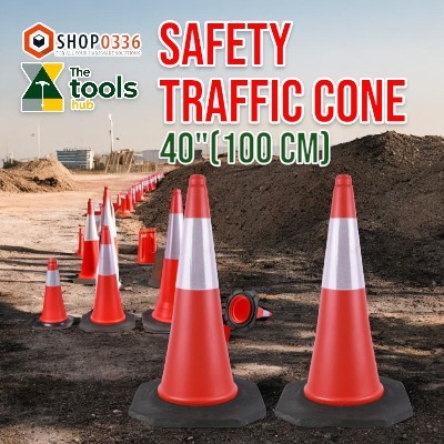 40" / 1 METER SAFETY TRAFFIC CONE/ ROAD BLOCK CONE /TRAFFIC SAFETY CONE ...