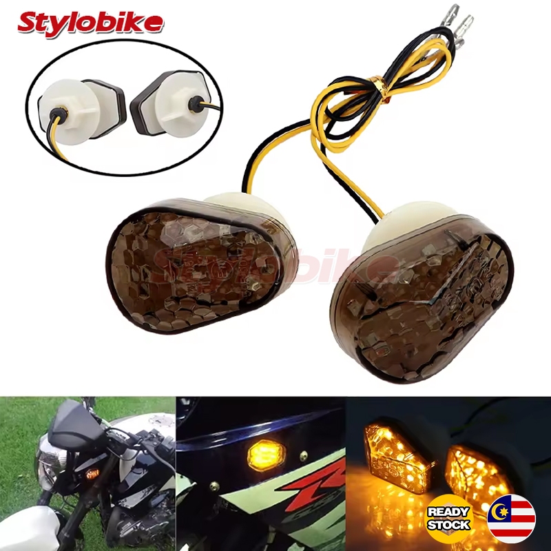 (1SET) LED Body Side Fairing Turn Mini LED Signal Light Lampu Signal ...