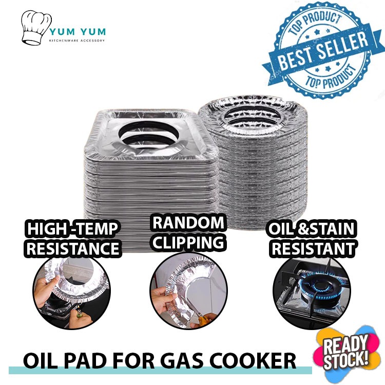 YUMYUMYUM Oil Pad For Gas Cooker Gas Stove Oil Proof Pad Gas Stove Tin ...