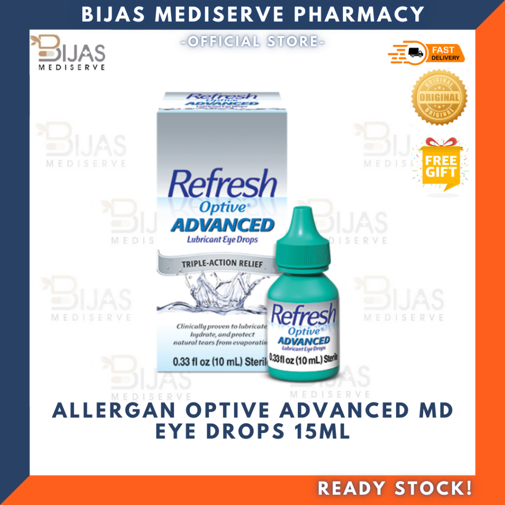 ALLERGAN OPTIVE ADVANCED MD EYE DROPS 15ML [EXP: 10/2025] | Shopee Malaysia
