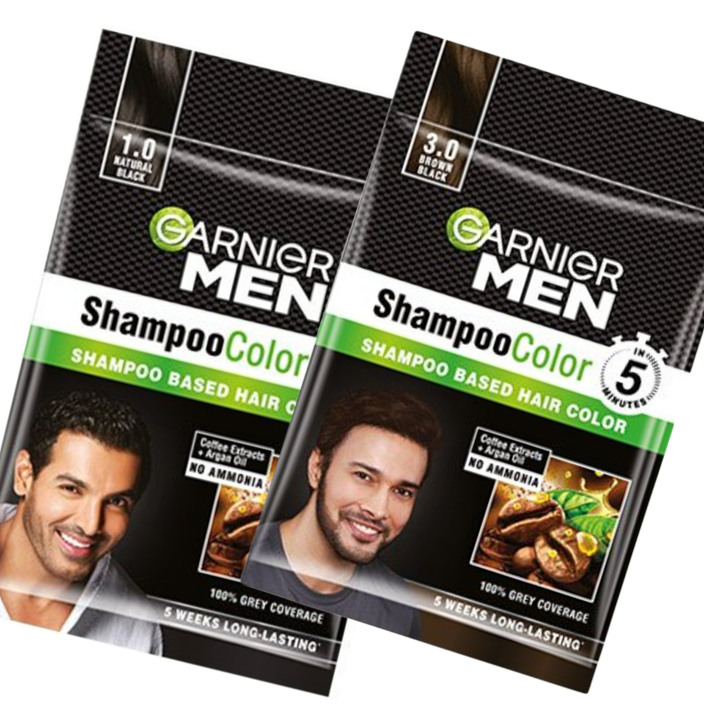 Garnier Men Shampoo Color Black Natural Pewarna Rambut Semudah Shampoo ...