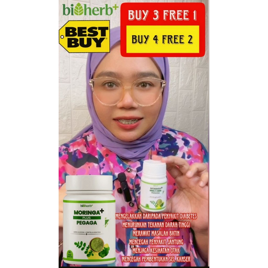 Bioherbs Moringa Pegaga Plus Original | Capsules | Unisex | Halal ...