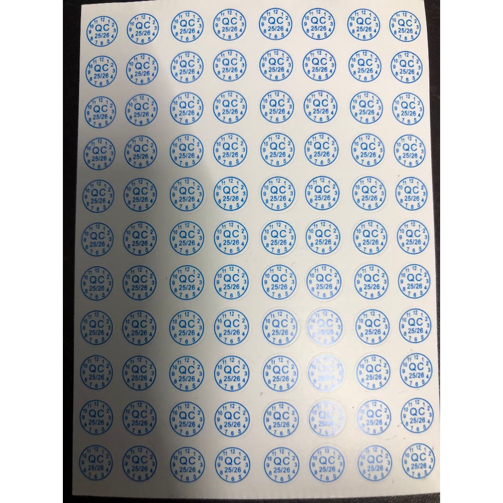 110pcs QC WARRANTY 2025/2026 STICKER 6mm Eggshell breakable fragile ...