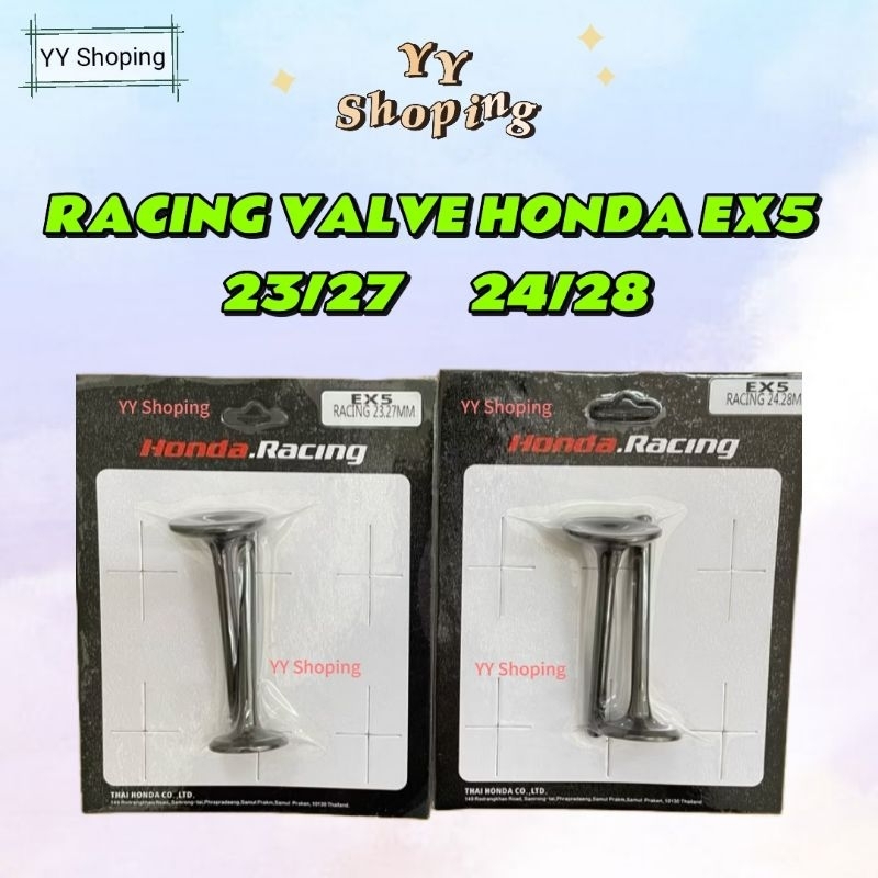 RACING VALVE HONDA EX5 DREAM HIGH POWER MOTOR RACING VALVE SET 23/27 24 ...