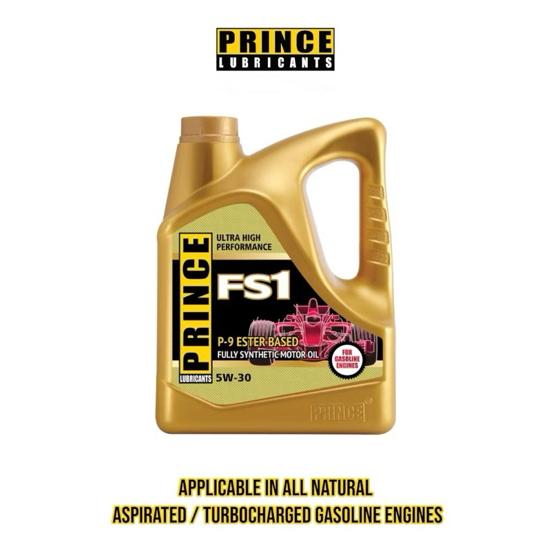 Prince Lubricants FS1 Fully Synthetic Engine Oil SAE 5W-40 (4L ...