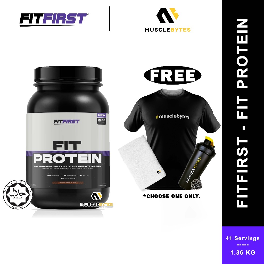 Fit First - FIT Protein [3LBS / 1.36KG / 41 Servings] [Halal Certified ...